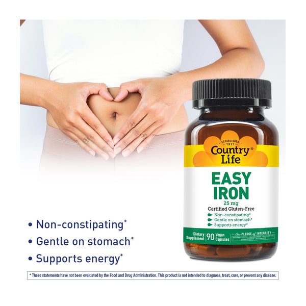 Easy Iron® 25mg Supplement Caps | Energy and Blood Health – Country ...