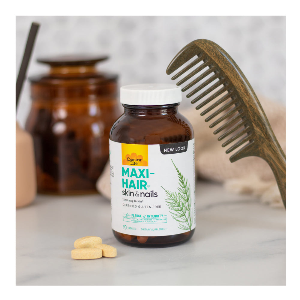 Maxi-Hair® Hair, Skin, Nails Vitamin Supplement – Country Life Vitamins