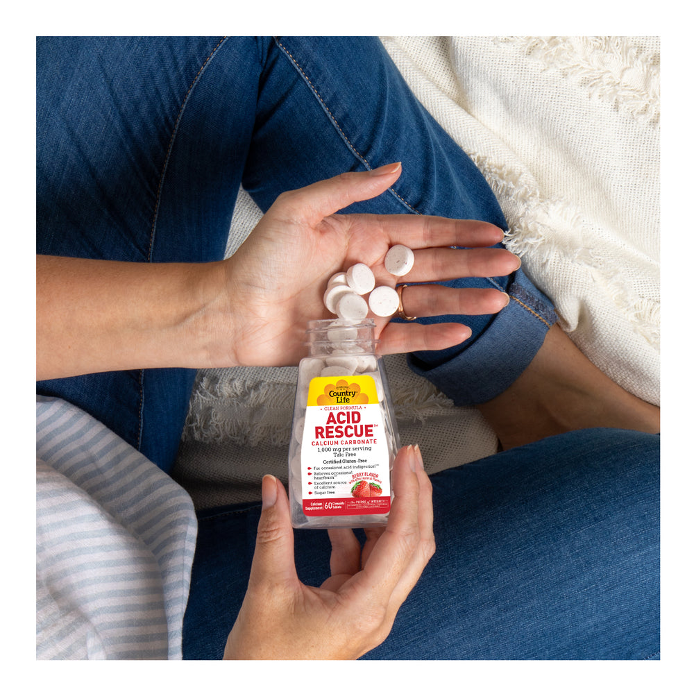 Acid Rescue™ Calcium Carbonate Berry – Country Life Vitamins